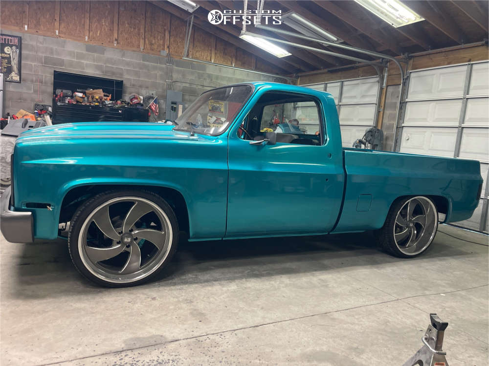 1983 Chevrolet C10 with 24x10 5 US Mags Desperado 5 and 255/30R24 ...