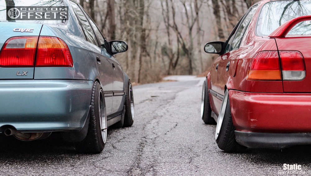 1999 Honda Civic with 15x8 0 Traklite DRUMS and 195/45R15 Toyo Tires ...
