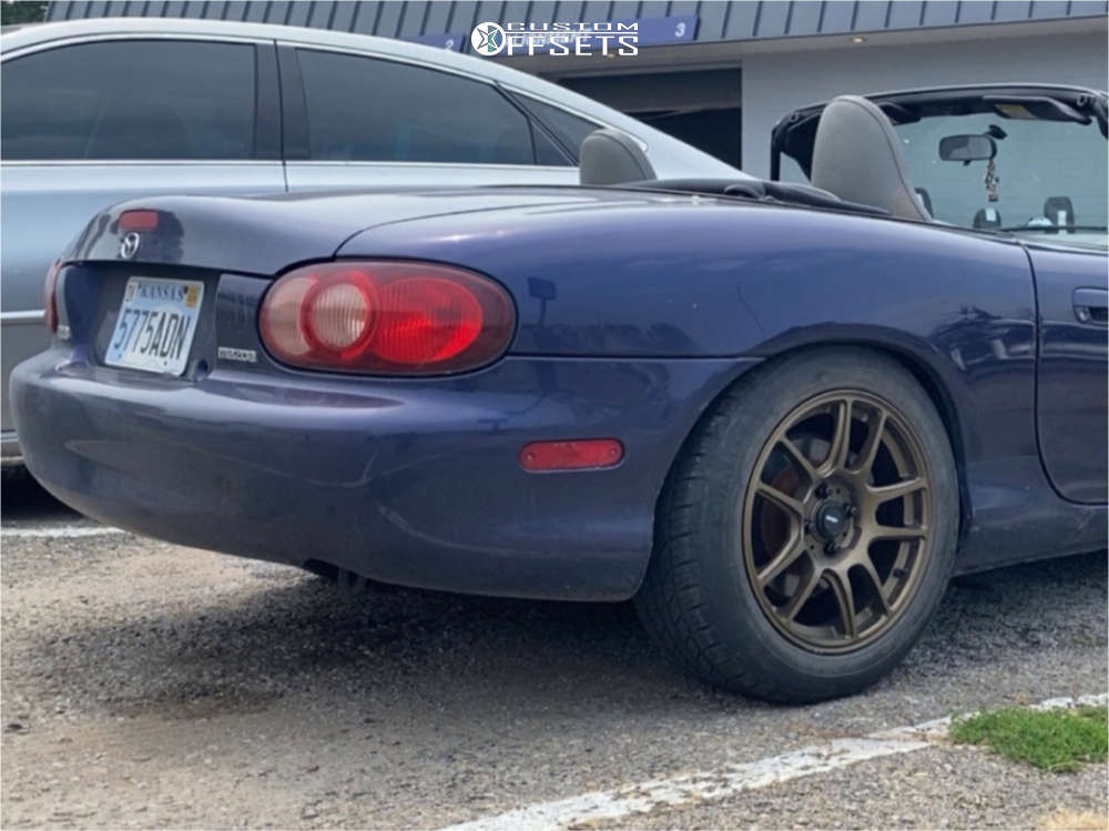 2003 Mazda Miata with 16x8 38 Konig Heliogram and 205/55R16 Advanta Trg ...