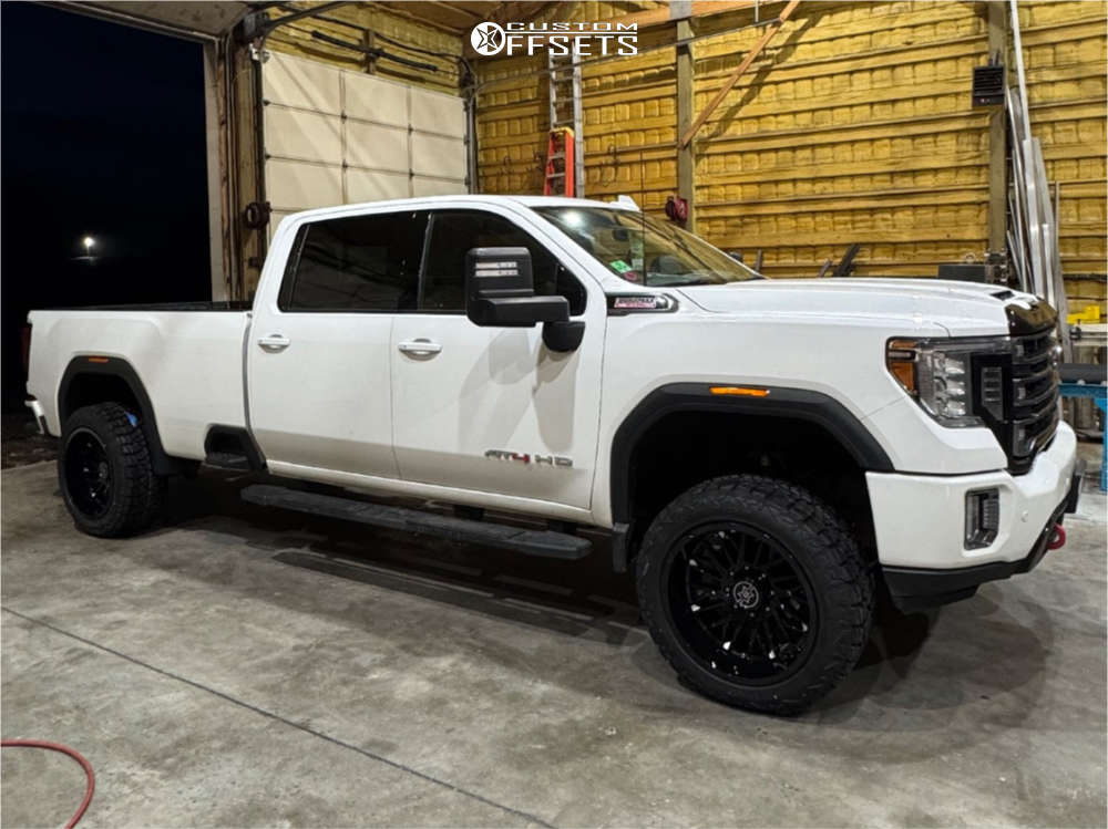 2020 GMC Sierra 3500 HD with 22x12 -40 RAISED By Method Mr801 and 35/12 ...