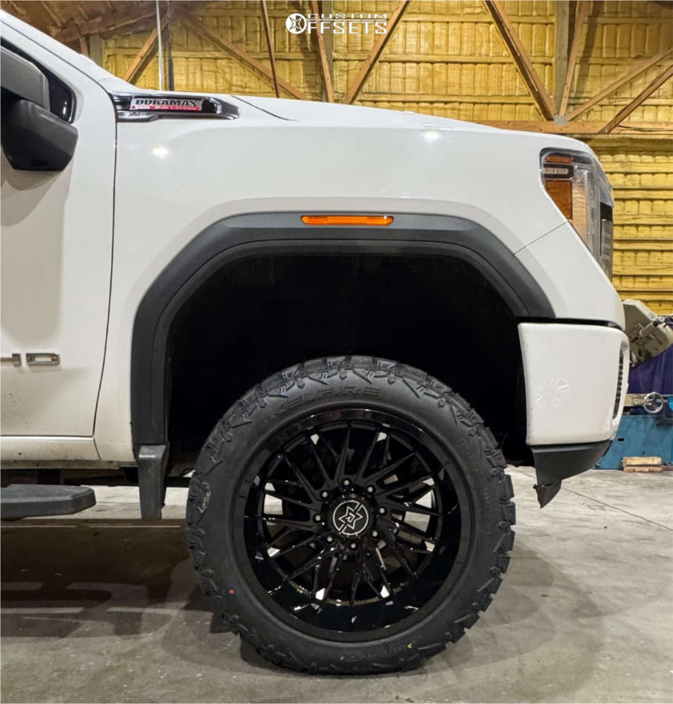 2020 GMC Sierra 3500 HD with 22x12 -40 RAISED By Method Mr801 and 35/12 ...