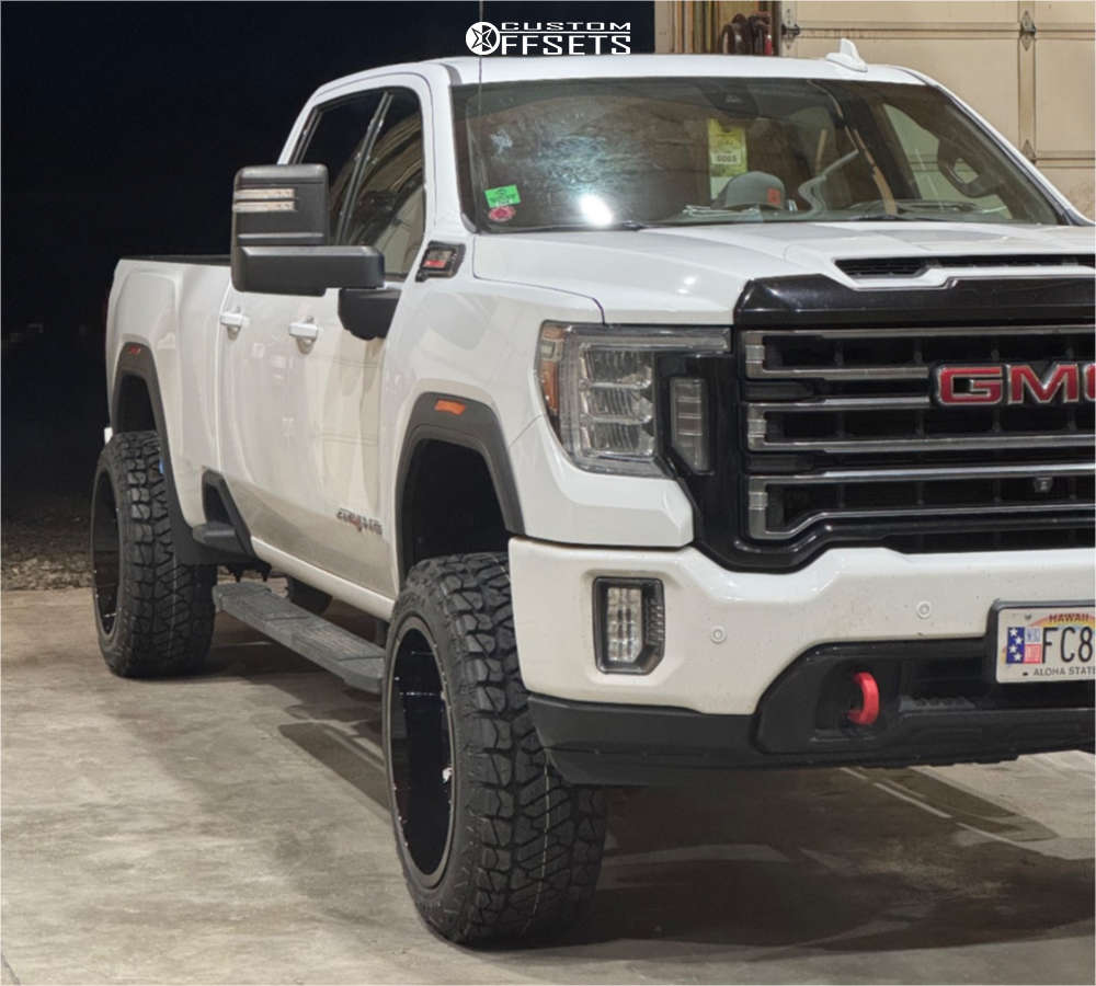 2020 GMC Sierra 3500 HD with 22x12 -40 RAISED By Method Mr801 and 35/12 ...