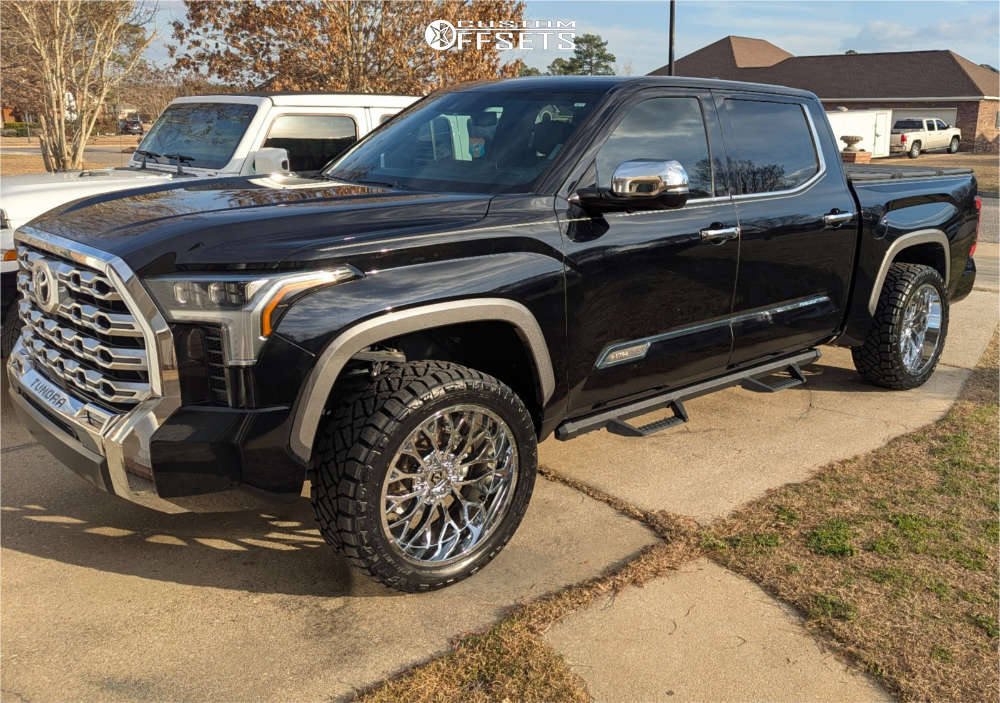 2023 Toyota Tundra with 22x10 -19 TIS 565c and 33/12.5R22 Nitto Ridge ...