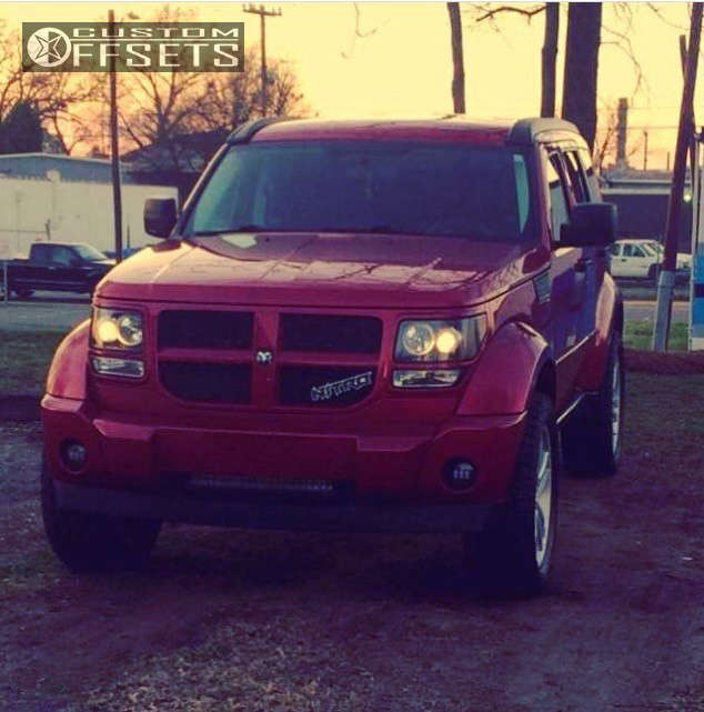 2011 Dodge Nitro with 20x7.5 40 OEM Wheels Spaced Out Stockers and 265 ...
