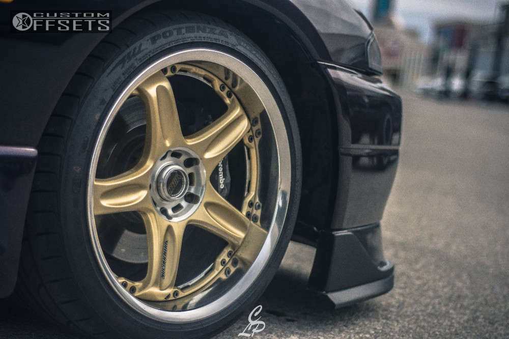 1996 Nissan Skyline R33 with 18x9.5 12 Volk GT-C and 255/35R18 Dunlop ...