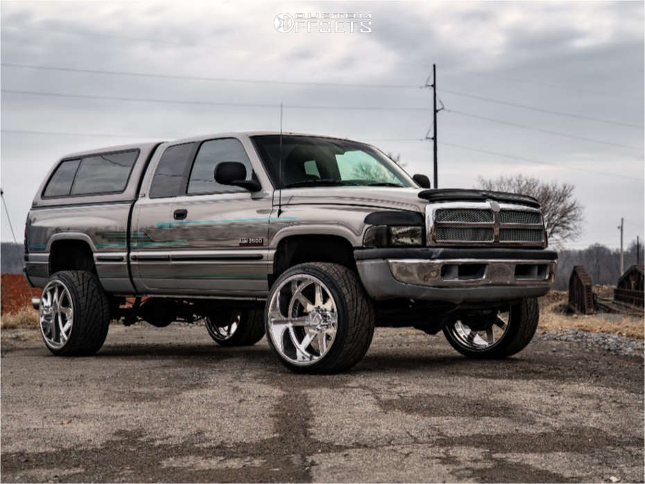 2001 Dodge Ram 2500 with 24x14 -76 ARKON FORGED Anvil and 33/13.5R24 ...