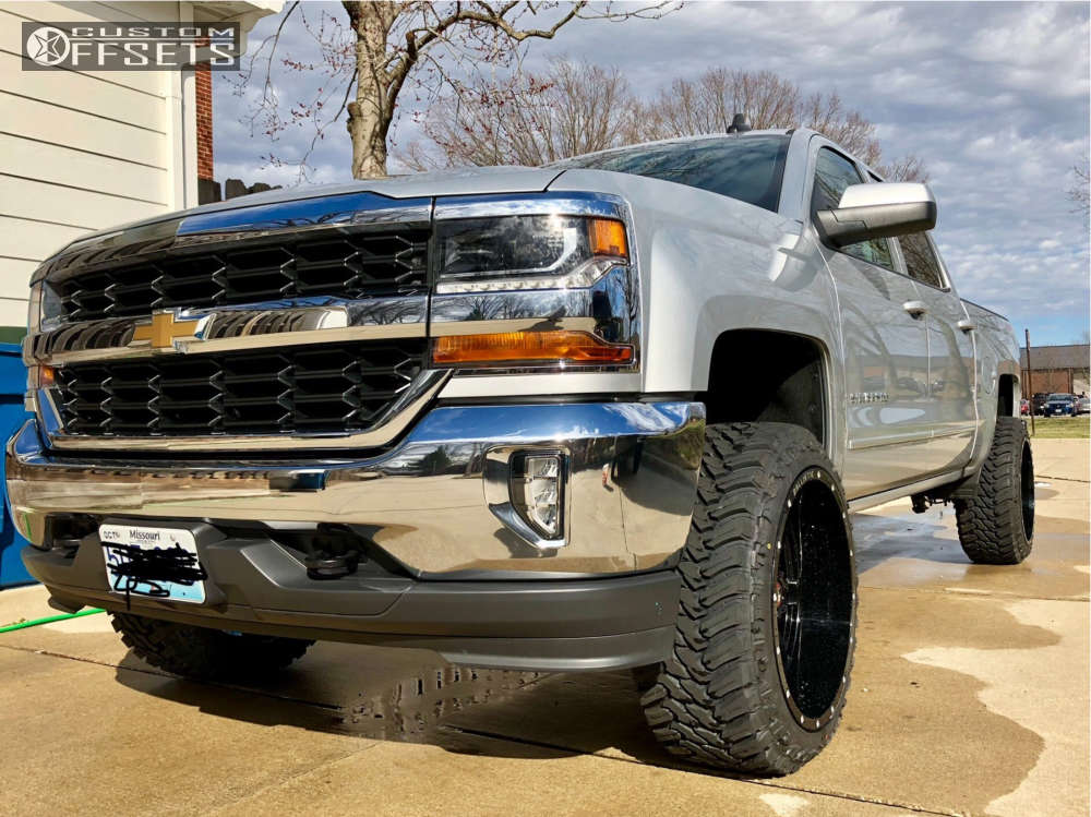 2017 Chevrolet Silverado 1500 with 22x12 -44 Ballistic Rage and 33/12.5R22 Atturo Trail Blade MT ...