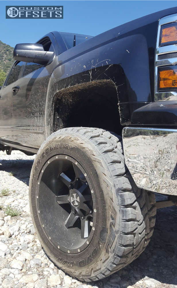 2015 Chevrolet Silverado 1500 with 20x12 -44 Cali Offroad Busted and 35 ...
