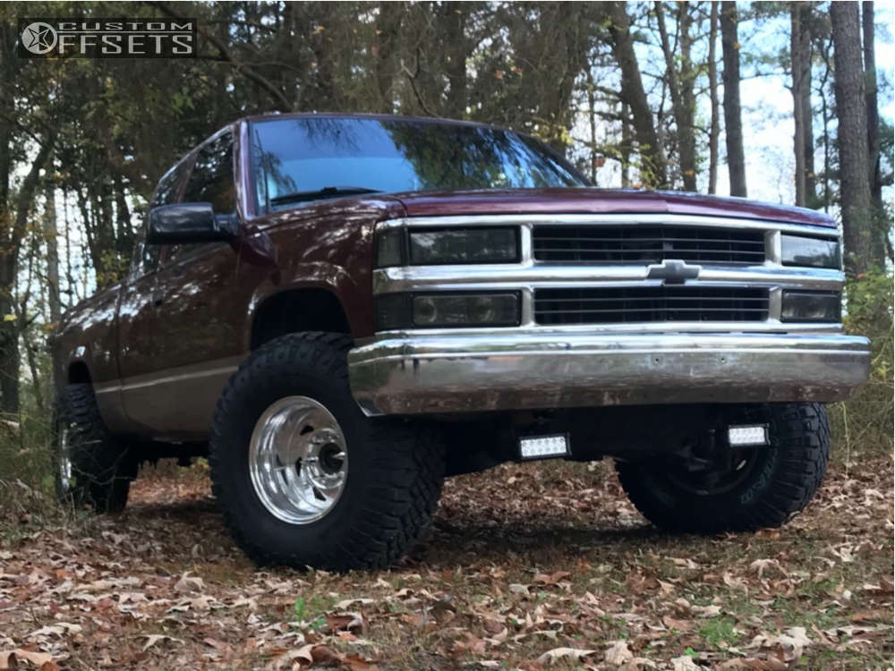 1998 Chevrolet K1500 with 15x10 -50 Weld Racing Road Hawks and 33/12 ...