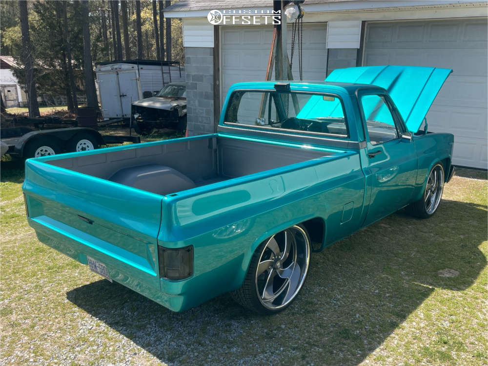 1983 Chevrolet C10 with 24x9 1 US Mags Desperado 5 and 255/30R24 ...