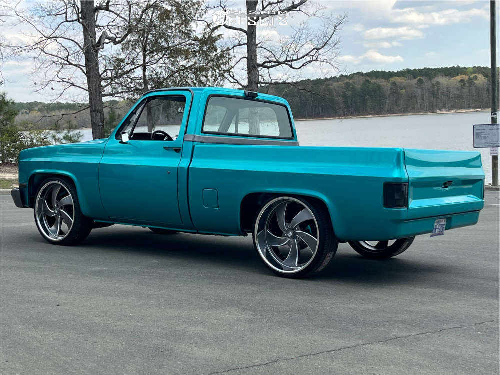 1983 Chevrolet C10 with 24x9 1 US Mags Desperado 5 and 255/30R24 ...