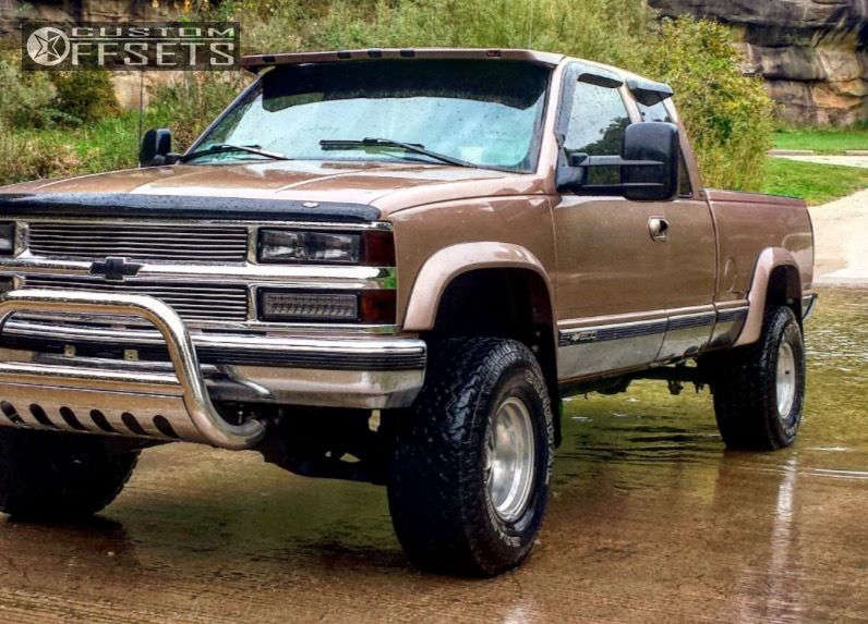 1995 Chevrolet K1500 with 15x12 -44 American Racing N/a and 33/12.5R15 ...