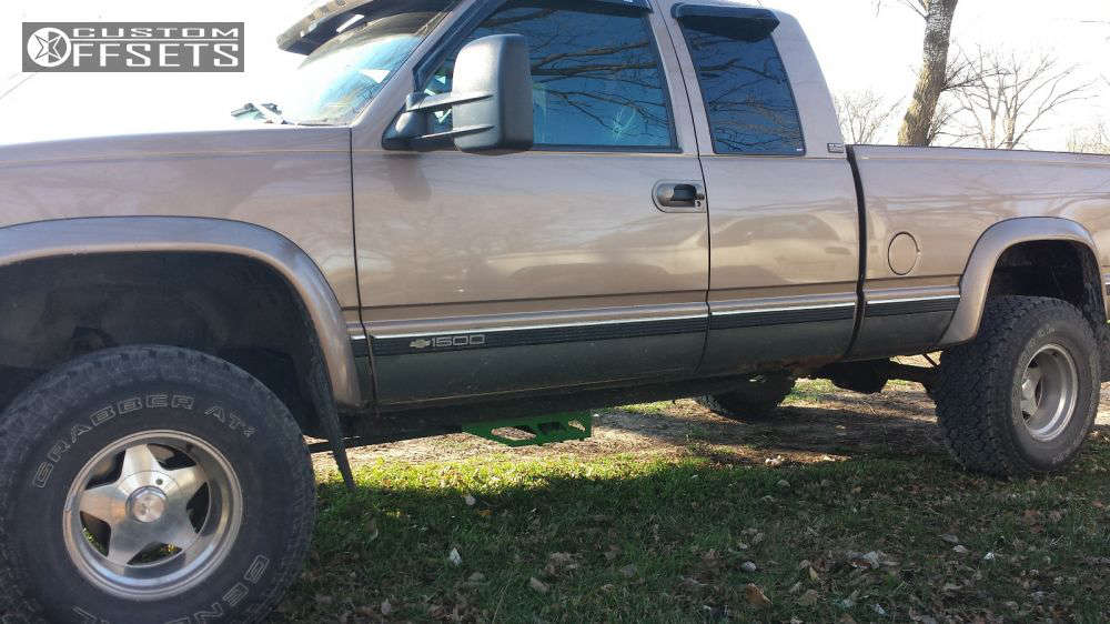 1995 Chevrolet K1500 with 15x12 -44 American Racing N/a and 33/12.5R15 ...