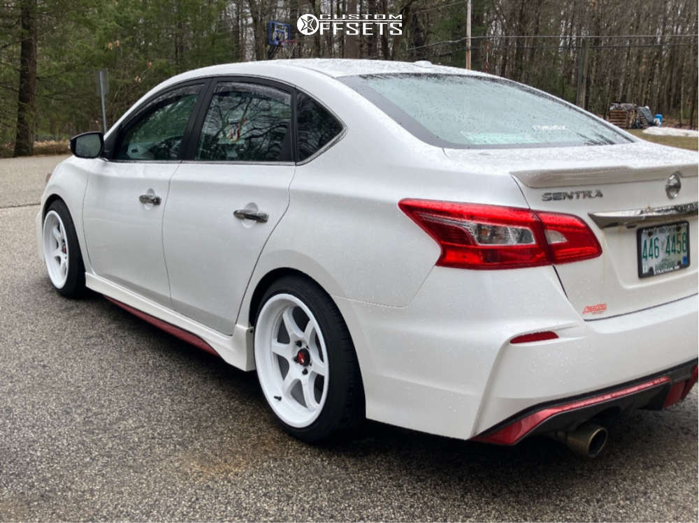 2017 Nissan Sentra with 18x9.5 35 Aodhan Ah08 and 215/45R18 Fortune ...