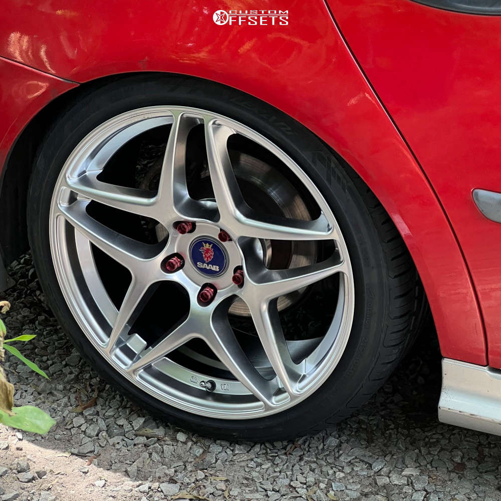 2004 Saab 9-3 with 18x8.5 35 Kansei Astro and 215/40R18 Lexani Lxuhp ...