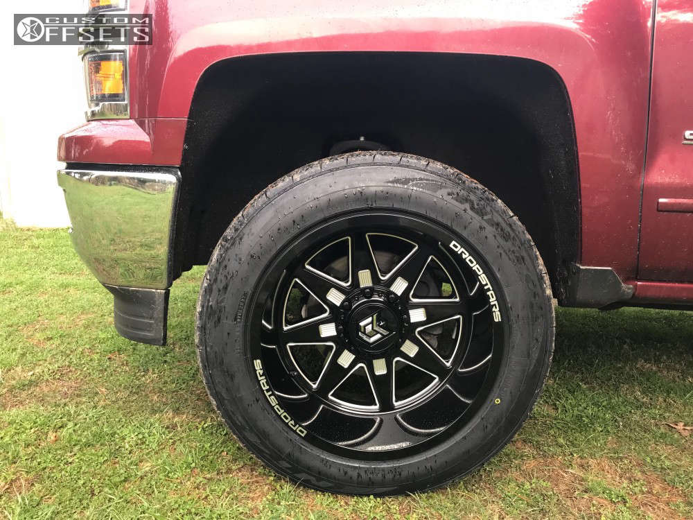 2015 Chevrolet Silverado 1500 with 20x12 -44 Dropstars 655bm and 305 ...
