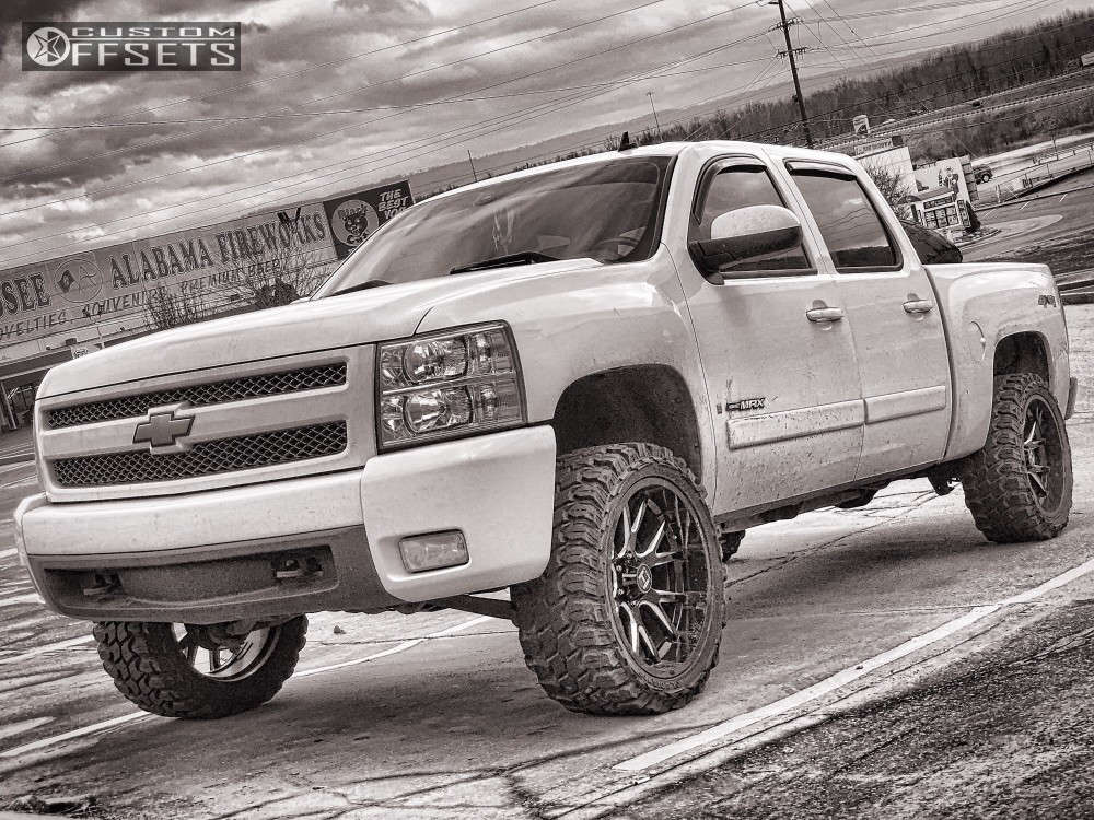 2008 Chevrolet Silverado 1500 with 22x10 -25 Hostile Rage and 33/12 ...