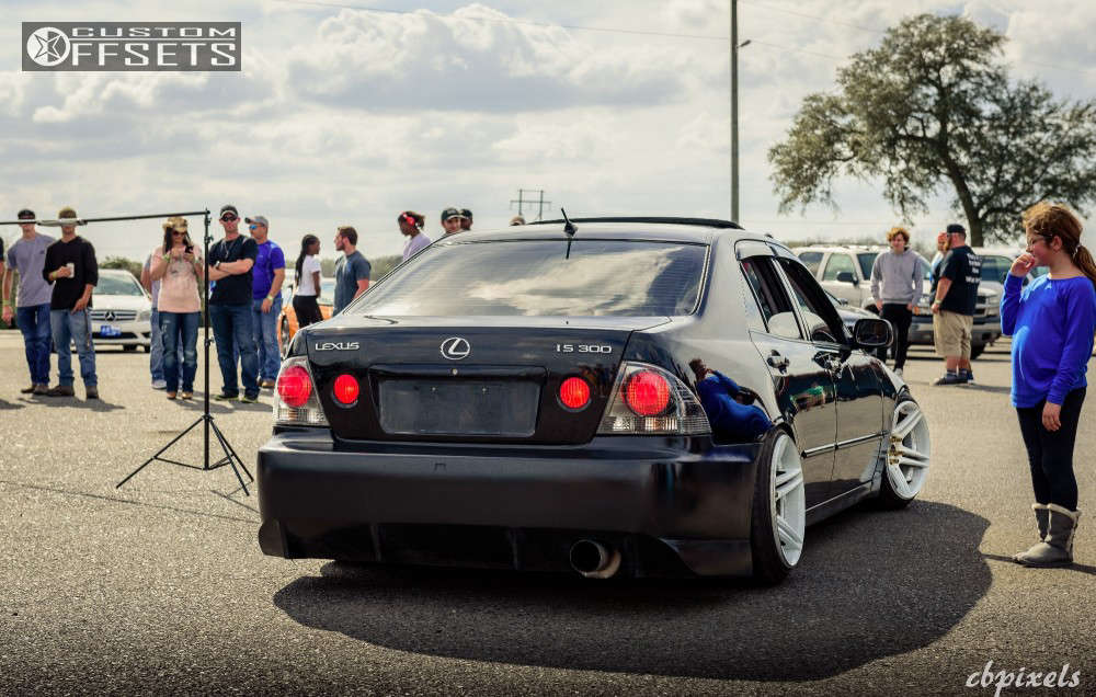 2002 Lexus IS300 with 17x10 22 Cosmis Racing S5r and 215/45R17 Achilles ...