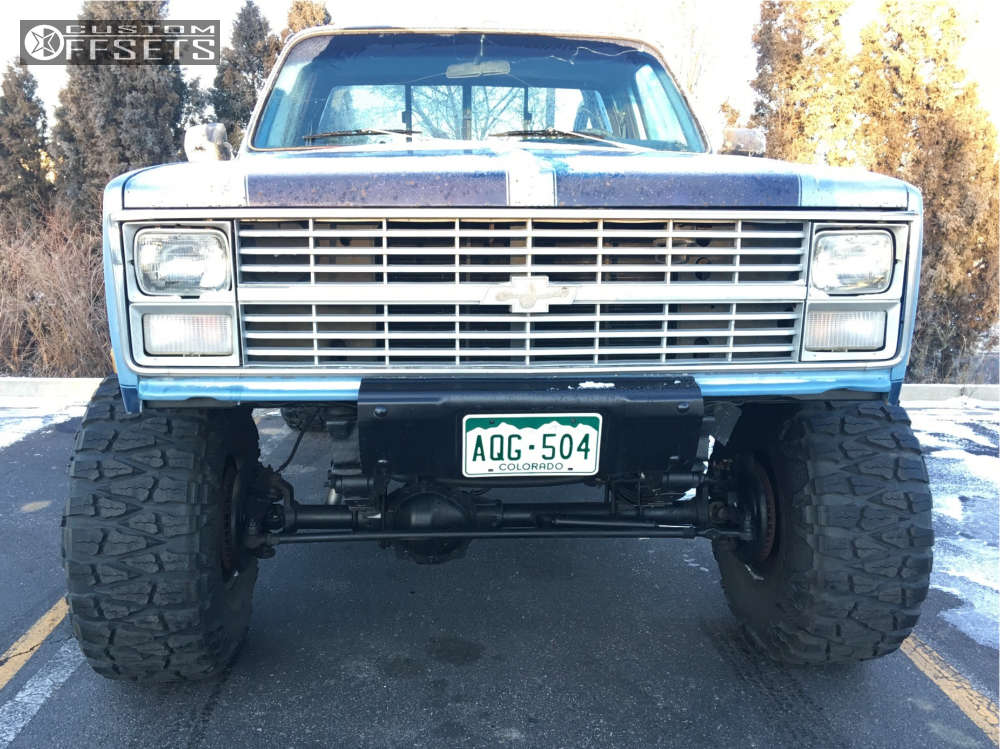 1983 Chevrolet K20 with 16x10 -38 Cragar D Window and 385/70R16 Nitto ...
