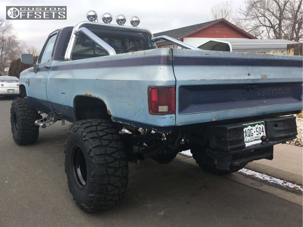 1983 Chevrolet K20 with 16x10 -38 Cragar D Window and 385/70R16 Nitto ...