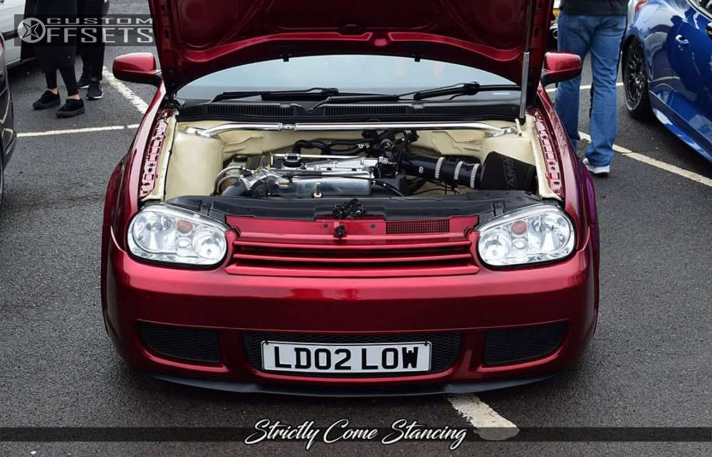 2002 Volkswagen Golf with 18x8.5 42 3SDM 0.04 and 185/35R18 Nankang NS-20 and Air Suspension ...