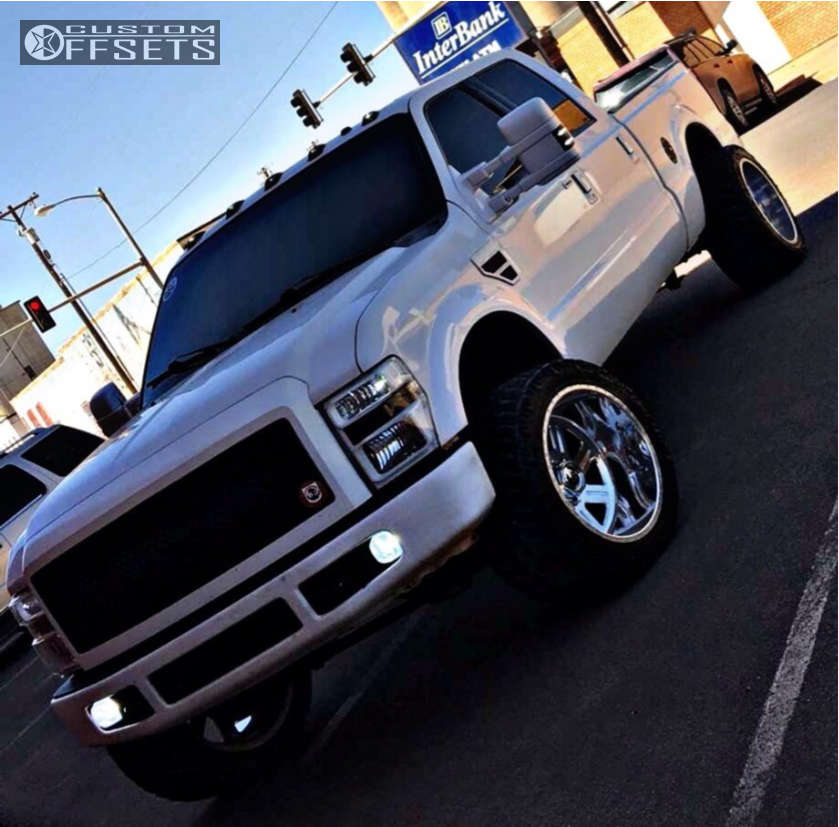 2008 Ford F-250 Super Duty Wheel Offset Hella Stance >5" Stock | 353476 ...