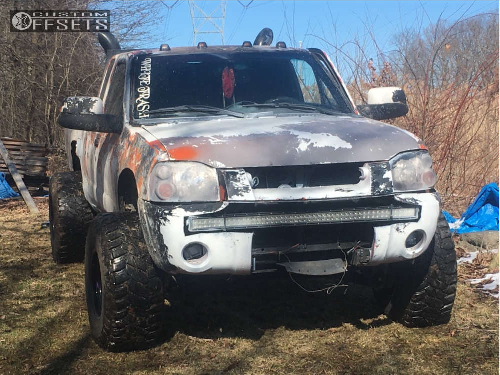 2001 Nissan Frontier with 15x12 -63 Bart Wheels Super Trucker and 33/12 ...