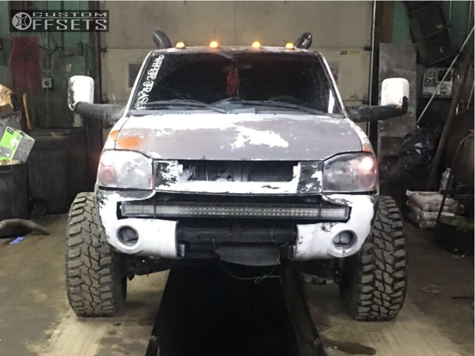 2001 Nissan Frontier with 15x12 -63 Bart Wheels Super Trucker and 33/12 ...