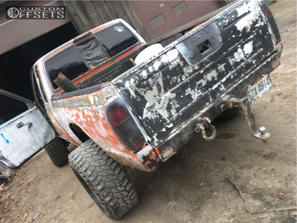 2001 Nissan Frontier with 15x12 -63 Bart Wheels Super Trucker and 33/12 ...