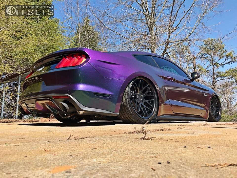 2015 Ford Mustang with 20x8.5 26 ZR Downforce and 255/35R20 Nankang NS ...