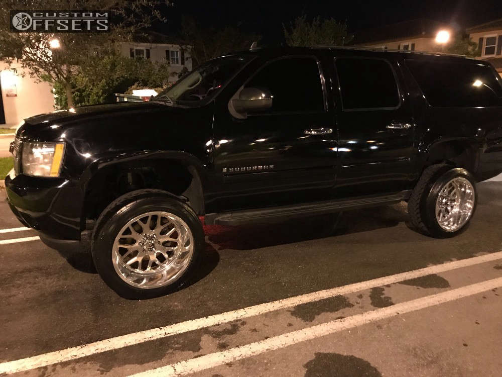 2007 Chevrolet Suburban with 22x12 -51 Fuel Forged Ff19 and 305/45R22 ...