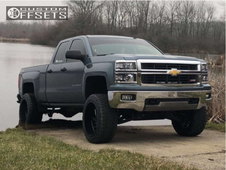 2014 Chevrolet Silverado 1500 with 22x12 -44 Gear Off-Road Hacksaw and 33/12.5R22 Nitto Ridge ...