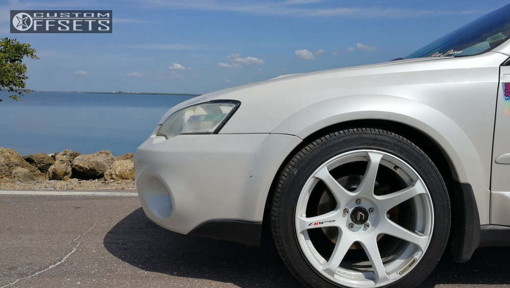 2007 Subaru Outback with 18x9 25 Cosmis Racing Mr7 and 255/40R18 ...