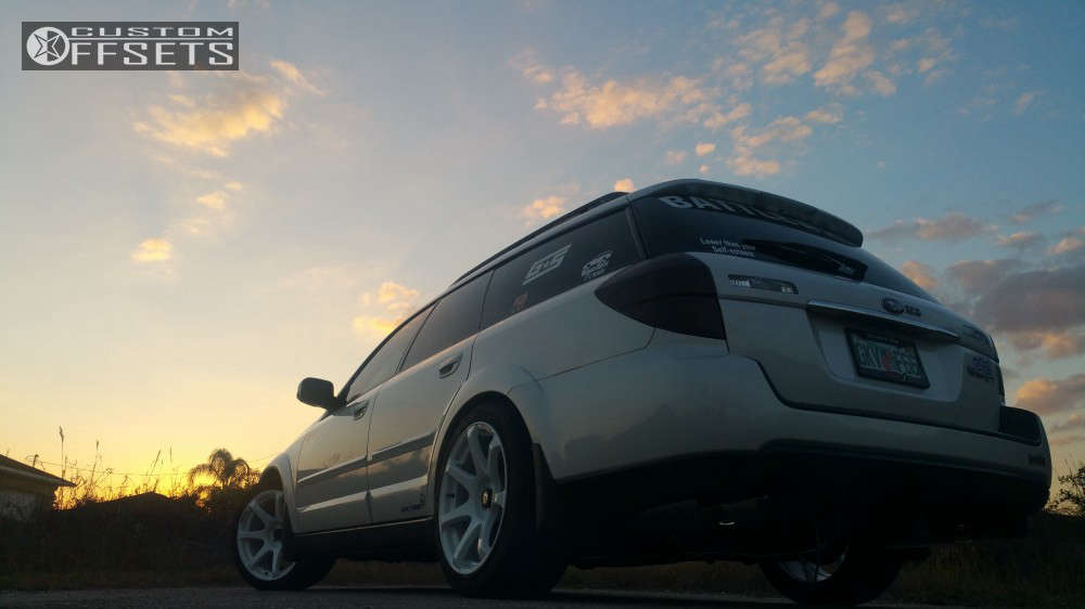 2007 Subaru Outback with 18x9 25 Cosmis Racing Mr7 and 255/40R18 ...