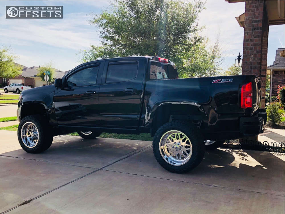 2017 Chevrolet Colorado with 20x10 -25 American Force Trax Ss and 285/55R20 AMP Terrain Attack ...