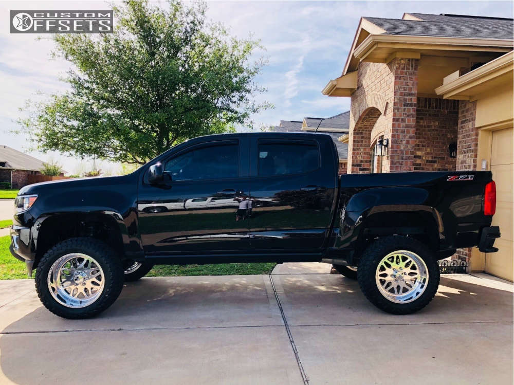 2017 Chevrolet Colorado with 20x10 -25 American Force Trax Ss and 285/55R20 AMP Terrain Attack ...
