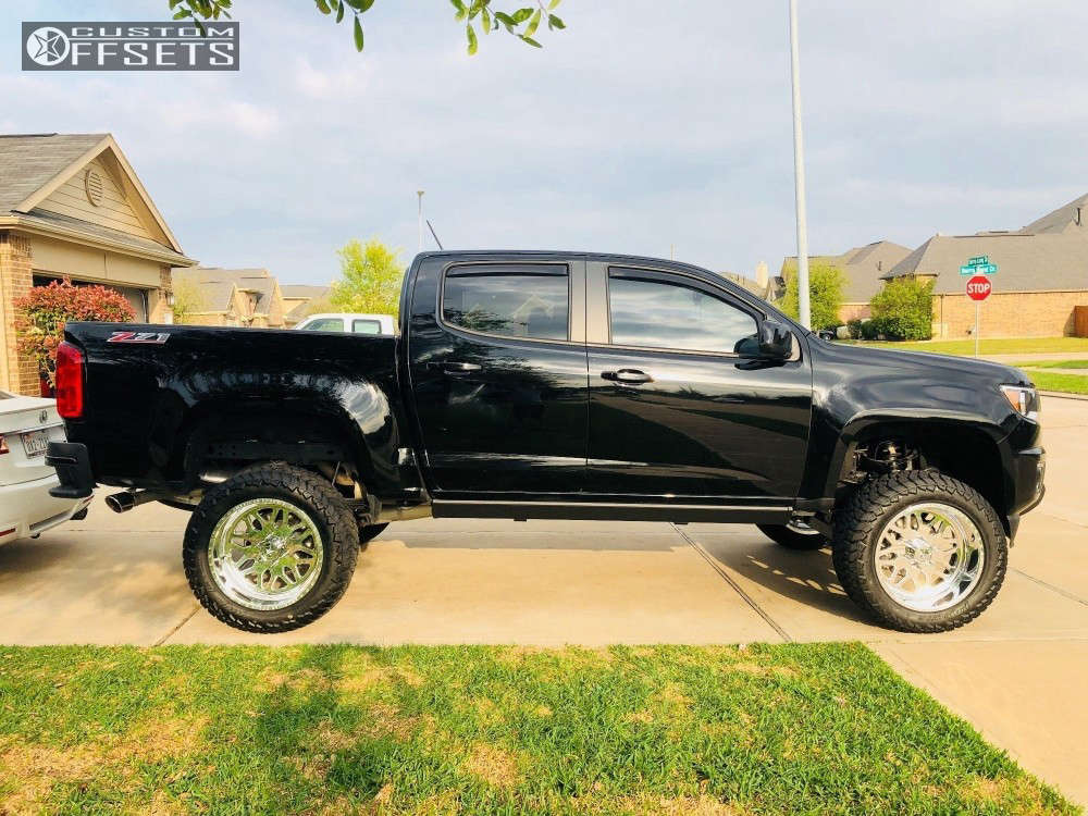 2017 Chevrolet Colorado with 20x10 -25 American Force Trax Ss and 285/55R20 AMP Terrain Attack ...