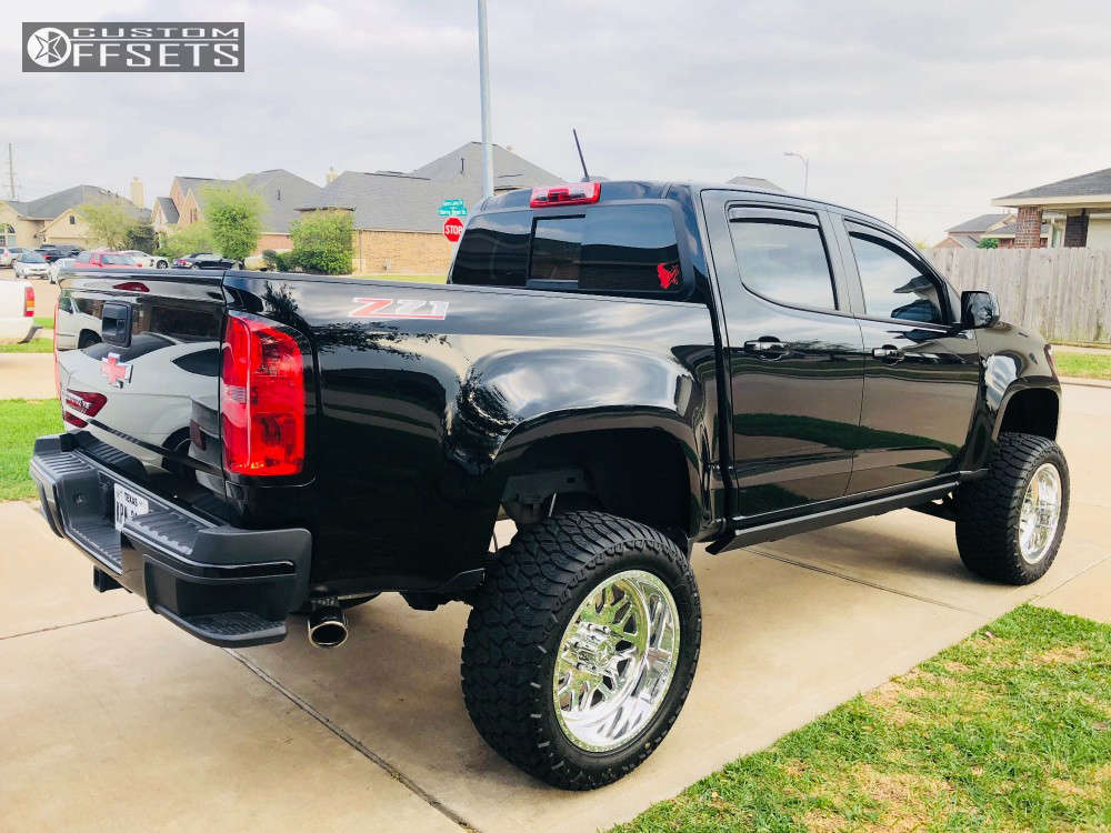2017 Chevrolet Colorado with 20x10 -25 American Force Trax Ss and 285/55R20 AMP Terrain Attack ...