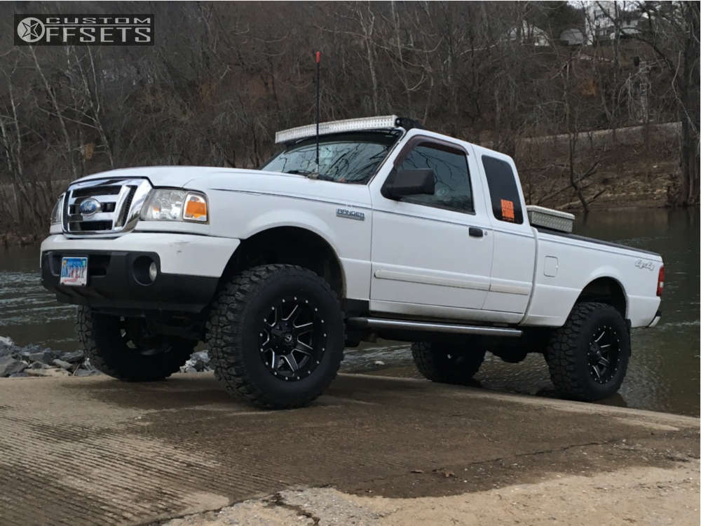 2008 Ford Ranger with 17x10 -24 Fuel Maverick and 33/12.5R17 Mud Claw ...