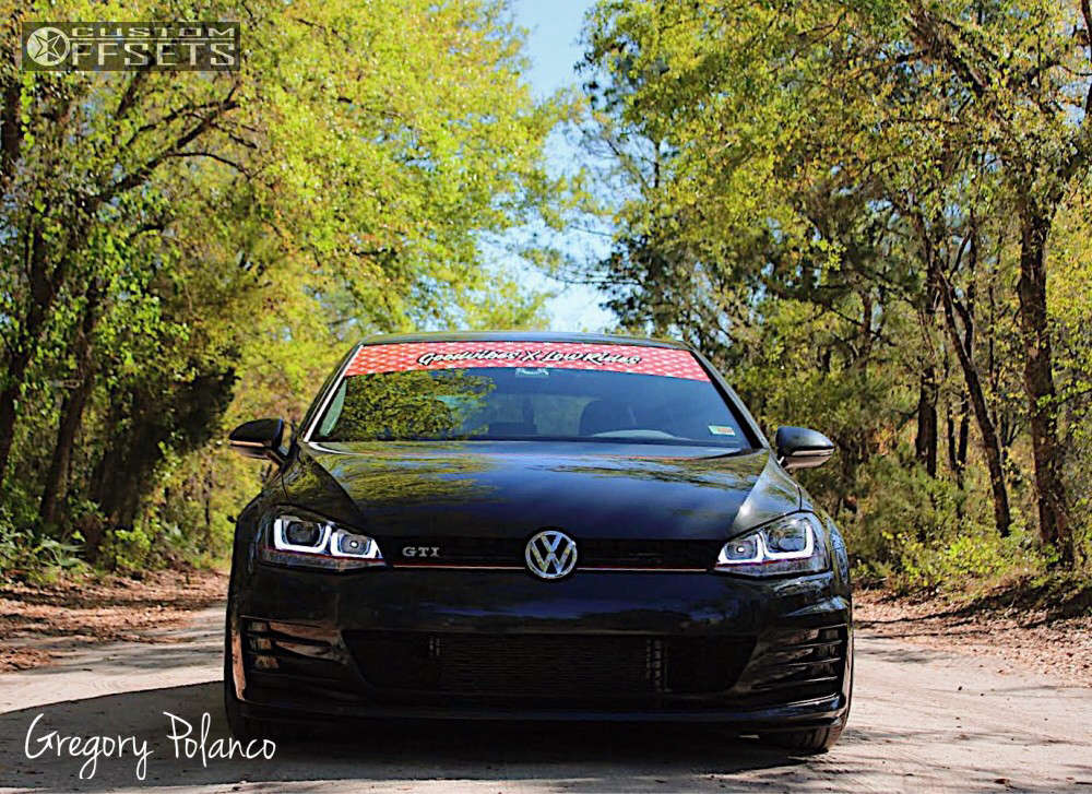 2017 Volkswagen GTI with 18x8.5 45 Rotiform Tmb and 205/40R18 Nankang ...