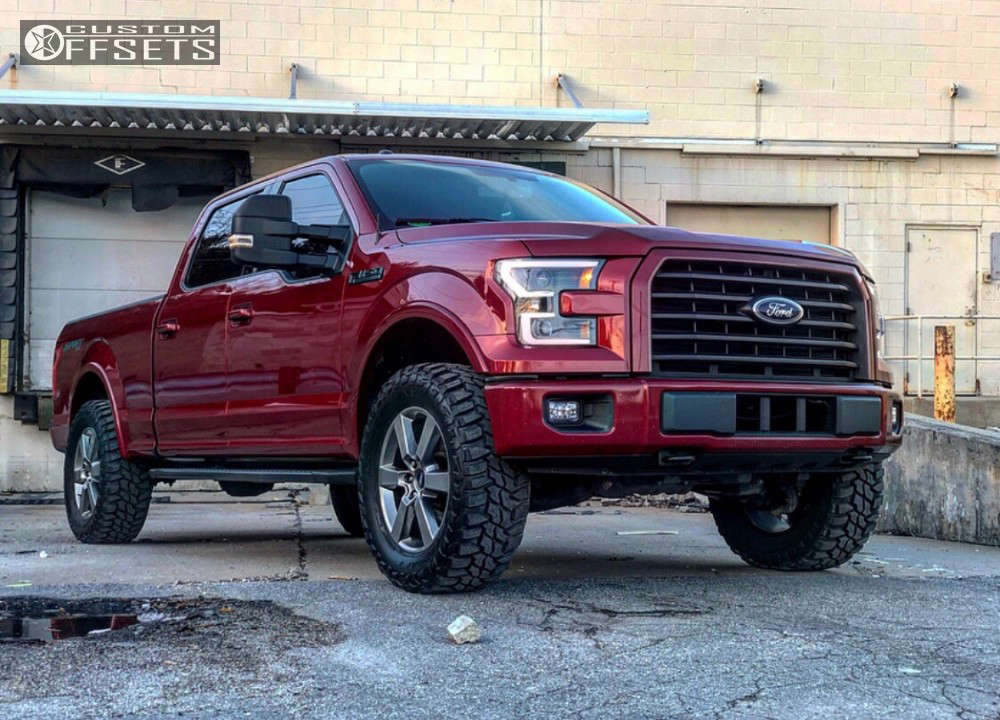 2015 Ford F-150 with 20x9 44 OEM Wheels Spaced Out Stockers and 35/12 ...