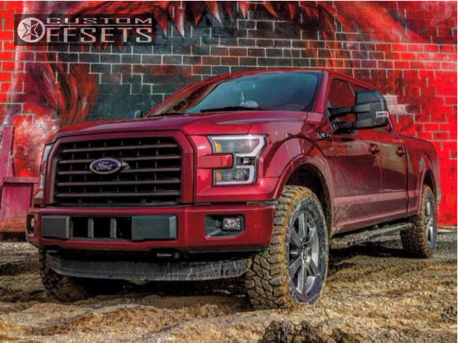 2015 Ford F-150 with 20x9 44 OEM Wheels Spaced Out Stockers and 35/12 ...