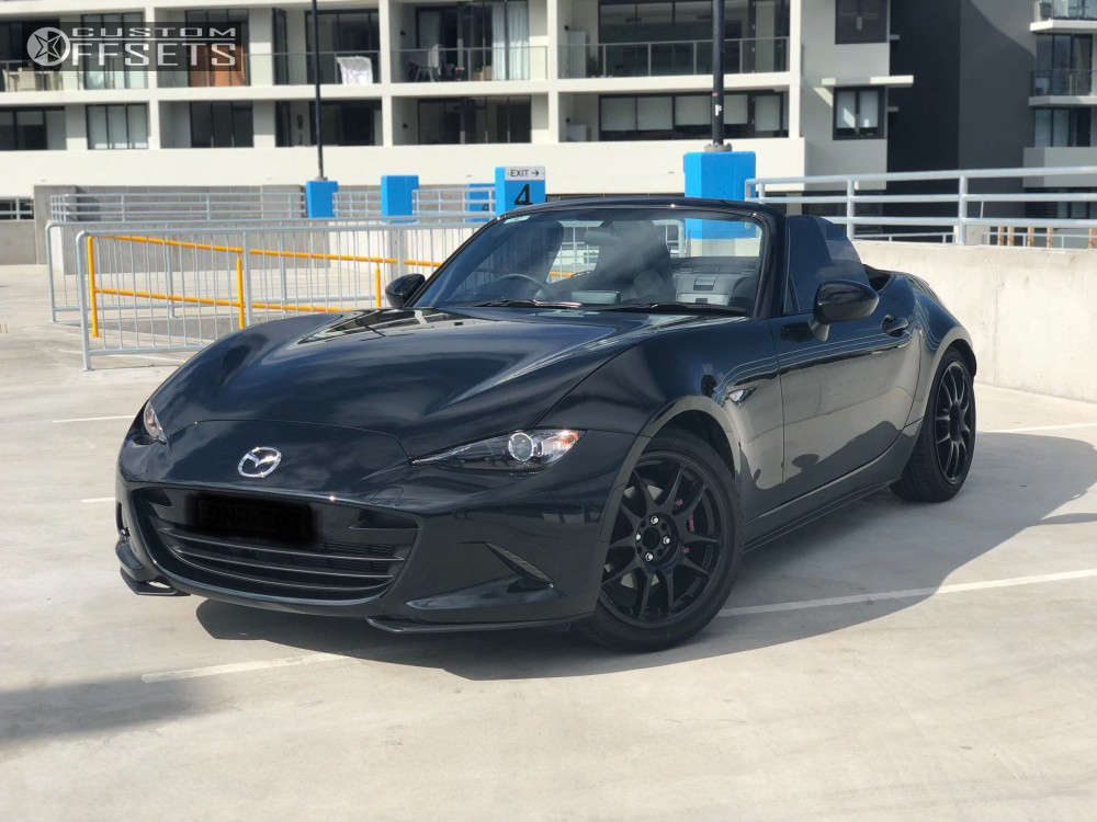 2017 Mazda MX-5 Miata with 18x7 47 Work Emotion and 205/40R18 ...