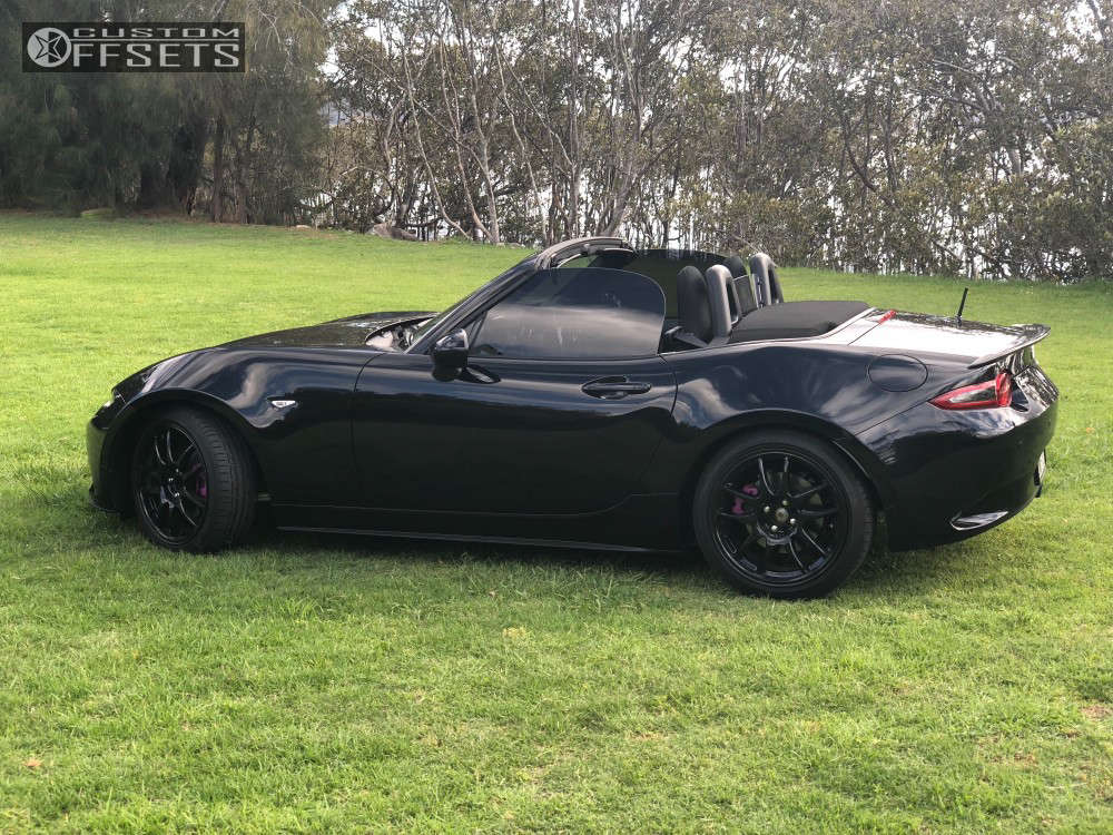 2017 Mazda MX-5 Miata with 18x7 47 Work Emotion and 205/40R18 ...