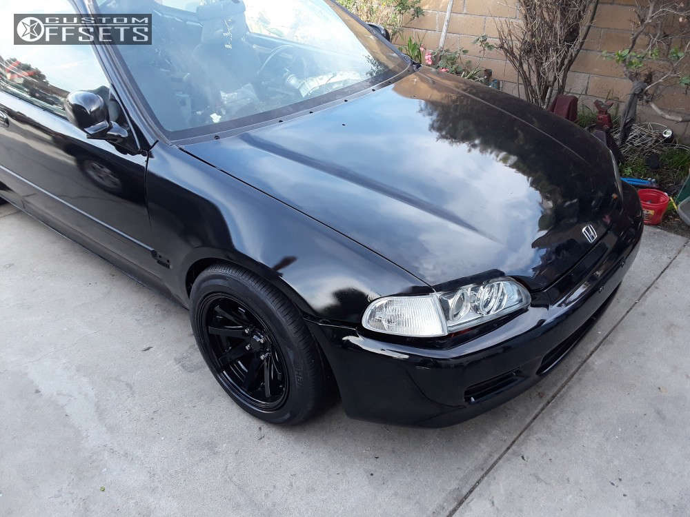 1992 Honda Civic with 15x8 15 STR 522 and 195/50R15 Hankook Ventus and ...