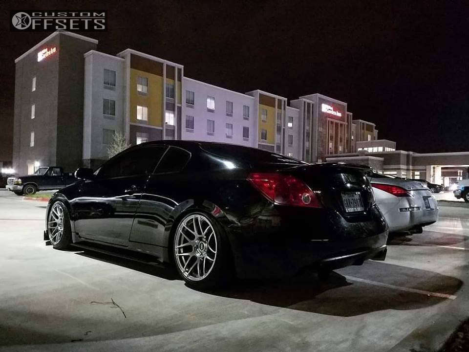 2008 Nissan Altima with 18x9.5 22 ESR Rf1 and 225/45R18 Achilles Atr ...