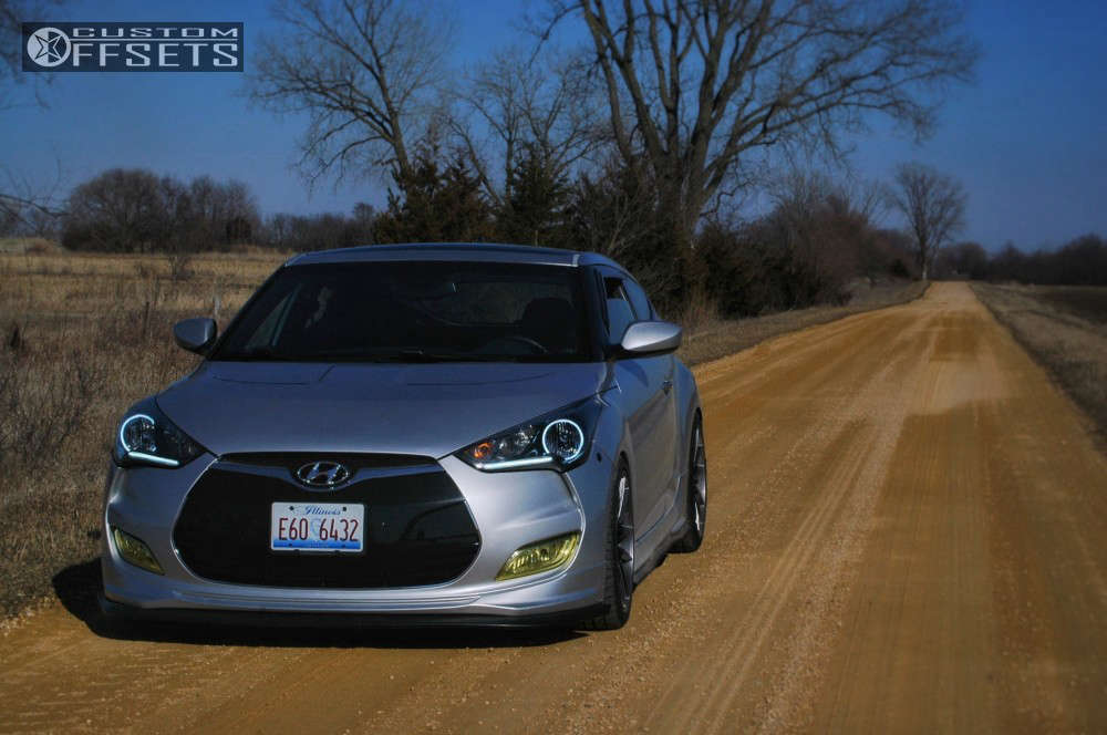 2012 Hyundai Veloster with 18x8 45 Konig Oversteer and 225/40R18 ...