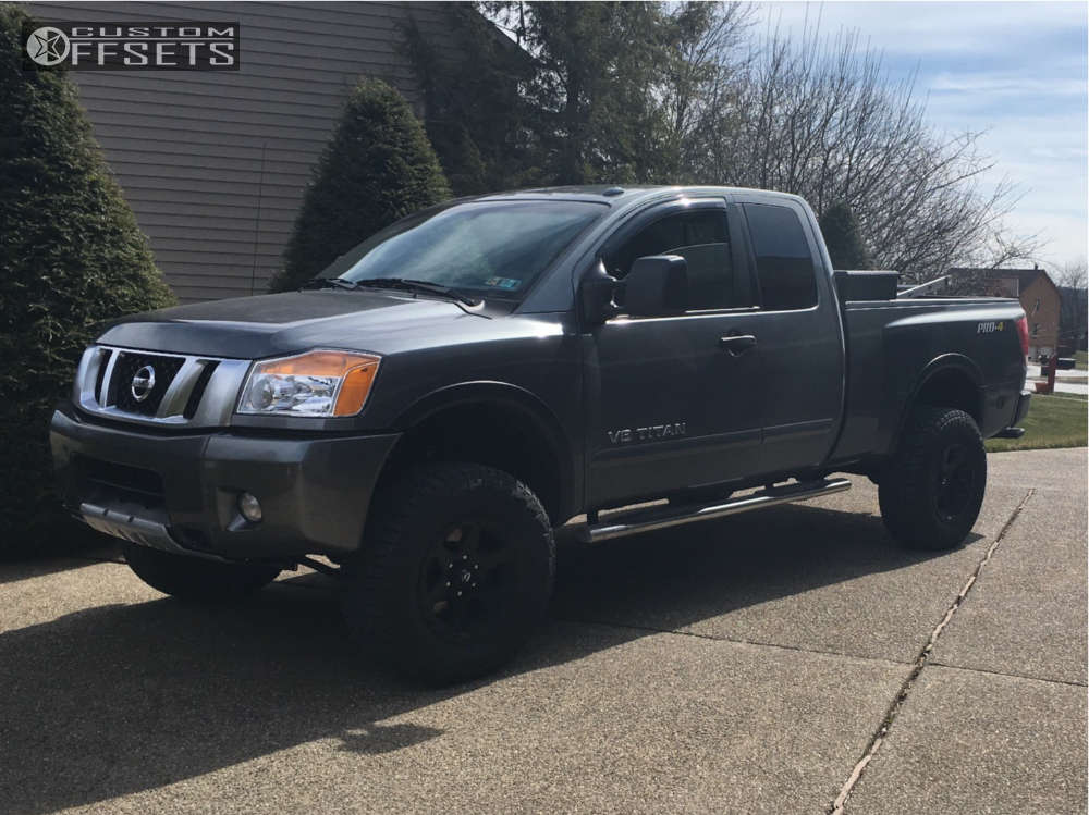 2015 Nissan Titan with 18x9 -12 Fuel Ripper and 305/65R18 Falken ...