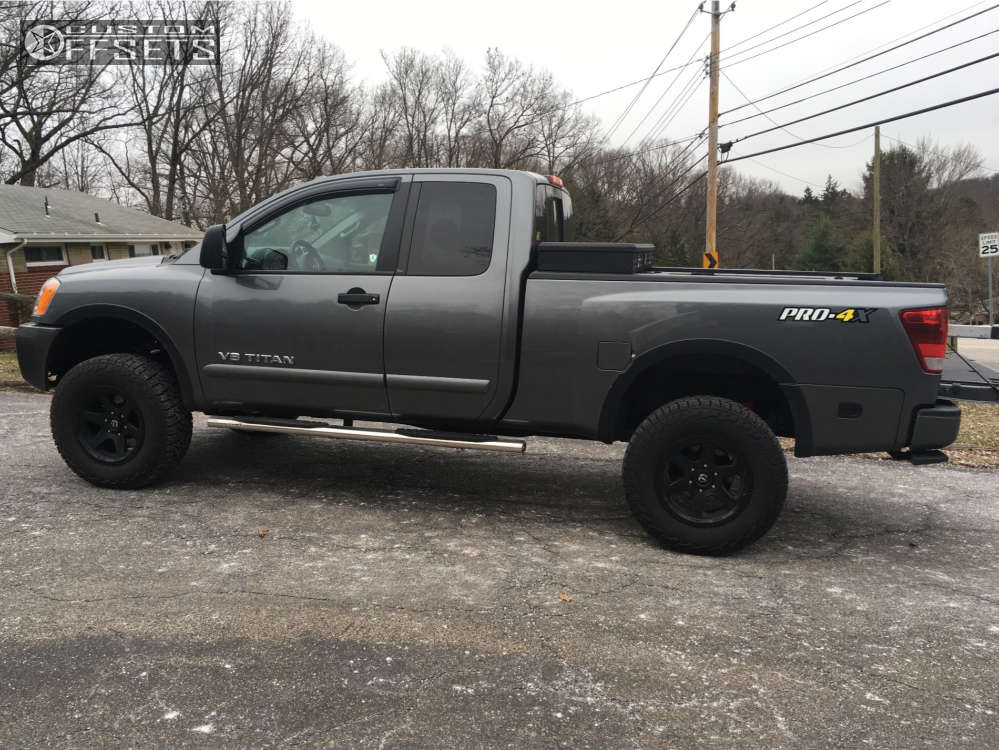 2015 Nissan Titan with 18x9 -12 Fuel Ripper and 305/65R18 Falken ...