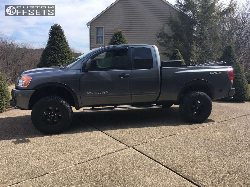 2015 Nissan Titan with 18x9 -12 Fuel Ripper and 305/65R18 Falken ...